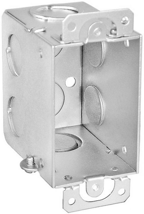 1 Gang Electr. Flush Handy Box. Gangable Switch Box - Steel 2.50" Depth