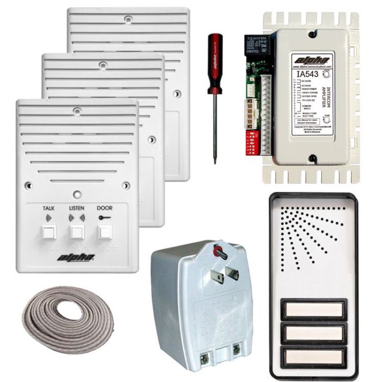 Buy 3-Unit Apartment Intercom Kit with Wire Online