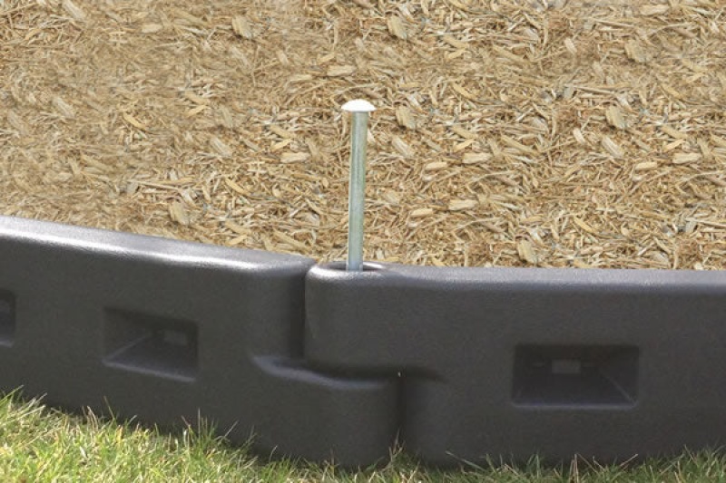 Durable Plastic Playground Border with Spike - 8 Inches Tall
