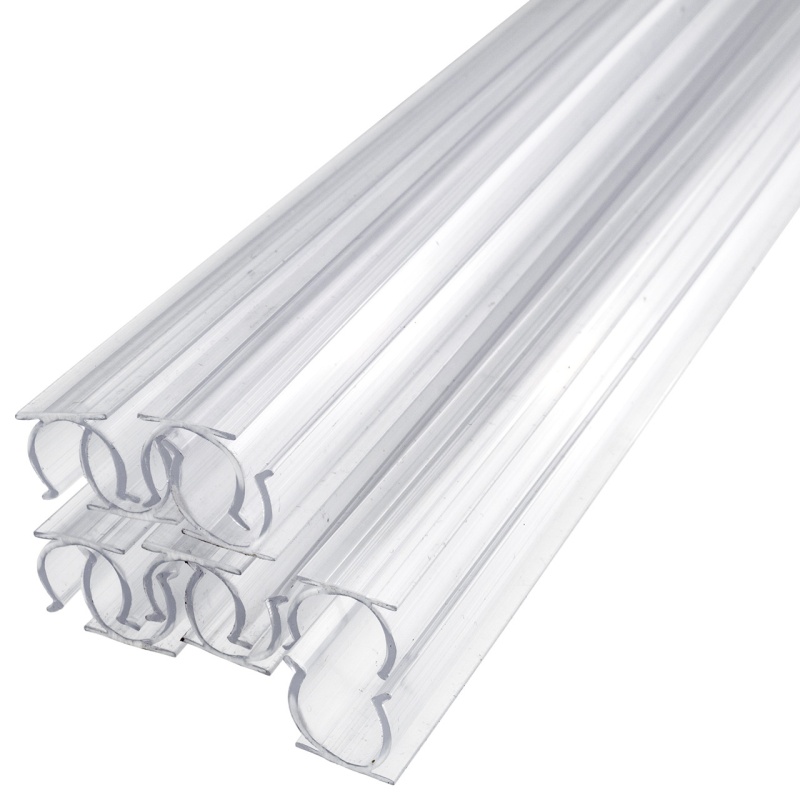 Buy 24 Inch Rope Light Mounting Track Online - Clear PVC Channel (10 Pack)