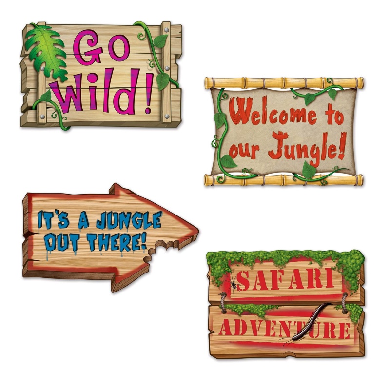 Buy Jungle Sign Cutouts Online - Vibrant Decorations for Jungle-Themed ...