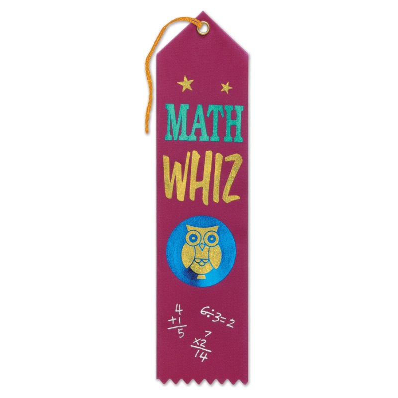 Buy Math Whiz Award Ribbon Online - Recognize Excellence in Mathematics