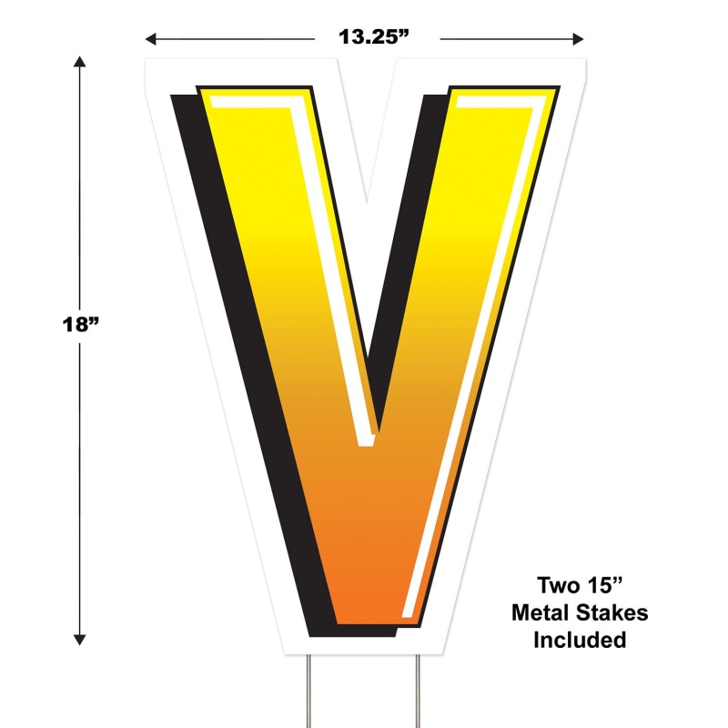 Plastic "V" Yard Sign