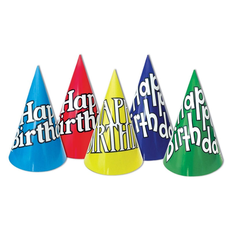 Buy Happy Birthday Cone Hats Online - Vibrant Party Accessories