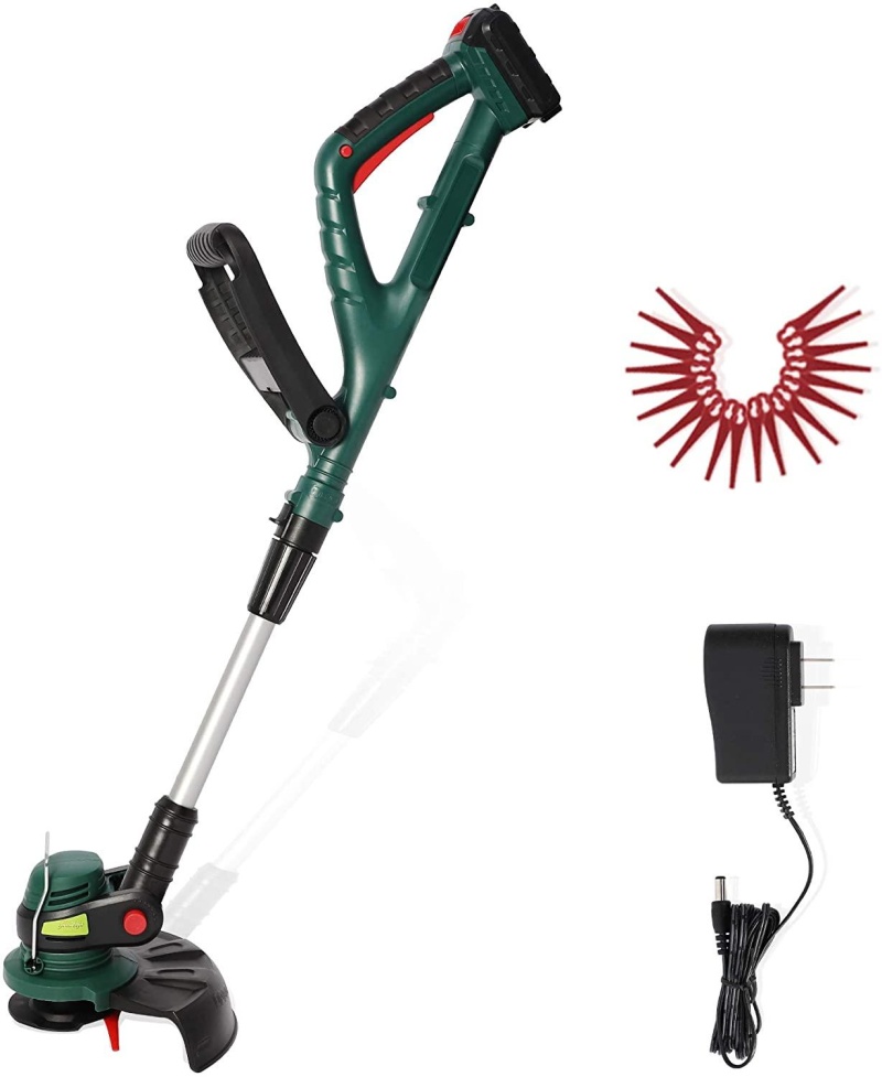 Cordless String Trimmer/Edger - 20V Electric Garden Weed Eater with 10 ...