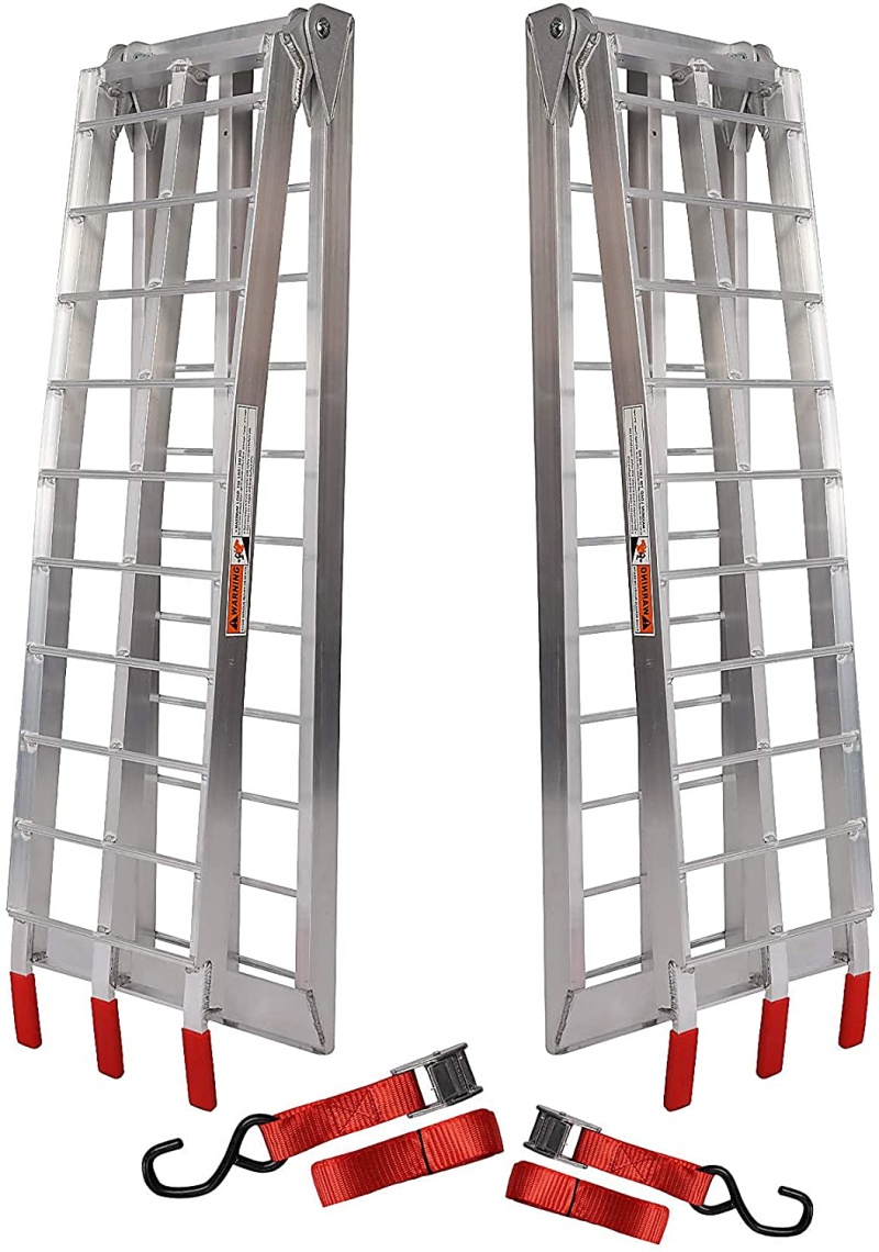 2Pcs Folding Aluminum ATV Ramps - 1500 Lb Capacity, 7.5' Long, for ...