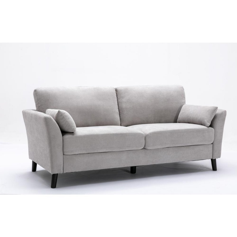 Lilola Home Damian Light Gray Velvet Fabric Sofa - New Products