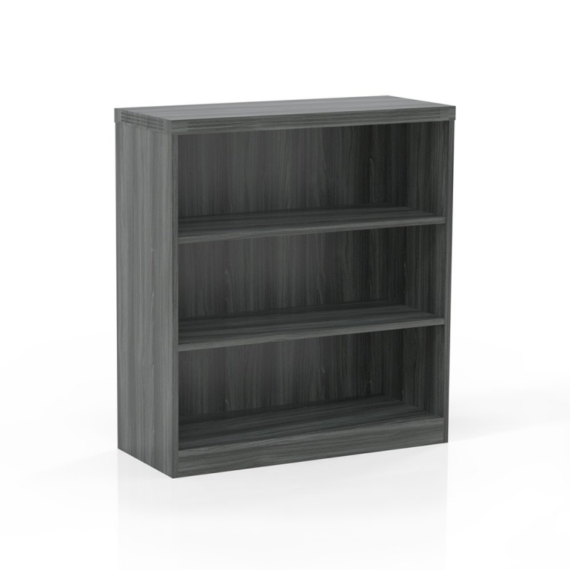 Mayline 3 Shelf Bookcase with 1 Fixed Shelf in Gray Steel - Home and ...