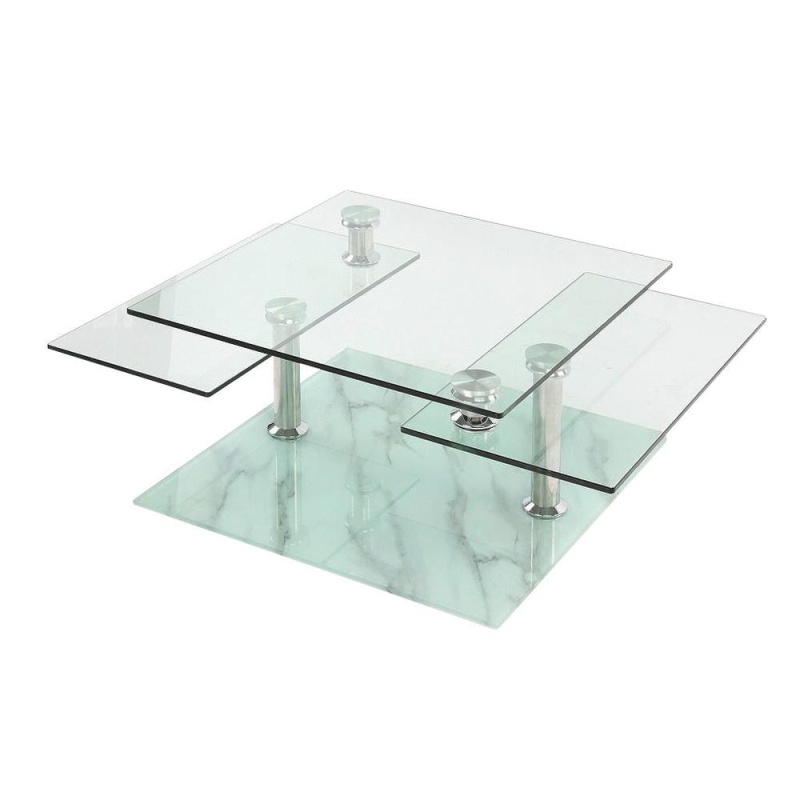 Motion Coffee Table with Marble Glass Base - Buy Online Today!