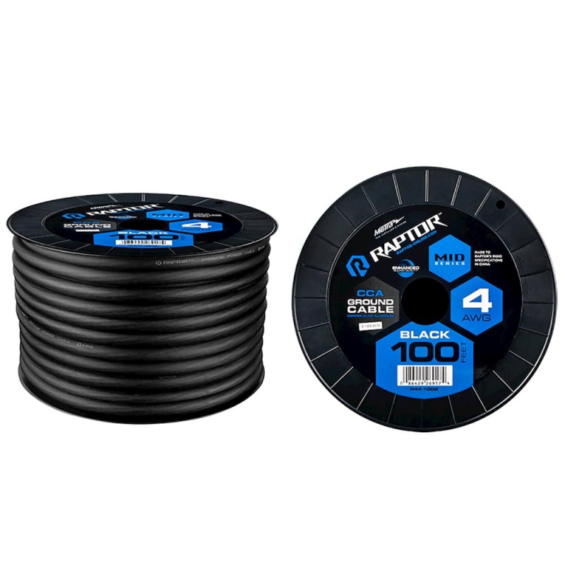 Raptor 4 AWG 100ft Black Power Cable CCA - New Products