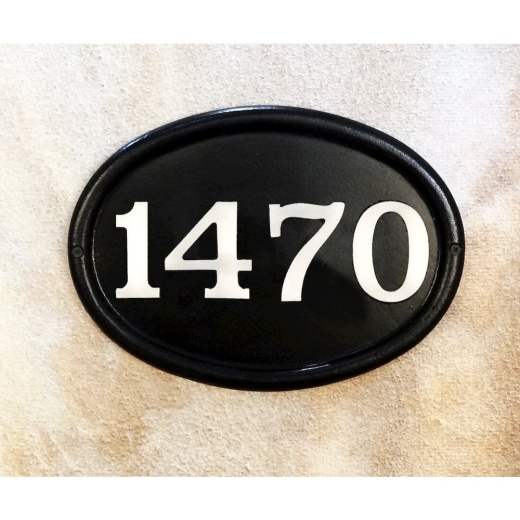 Contemporary Cast Aluminum Address Plaque with Brushed Aluminum Numbers ...
