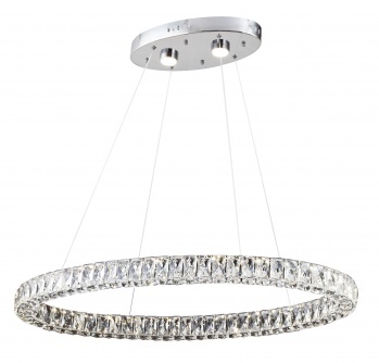 A Triple Sided Clear Crystal Ring Led Light Fixture With Adjustable ...
