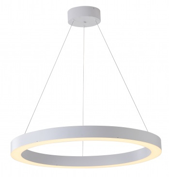 A Matte White Halo Ring Led Light With A White Acrylic Diffuser