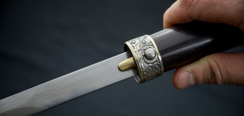 Damascus Octopus Cane Sword - Wood Shaft By Dragon King