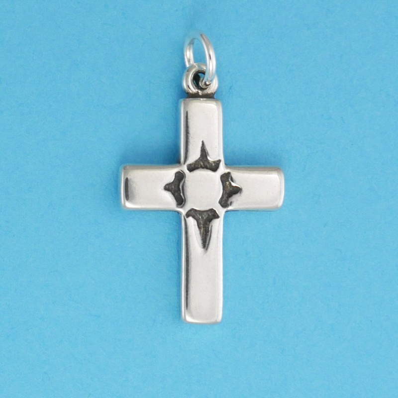 Buy Rosette Cross Charm Online - Sterling Silver Christian Jewelry by ...