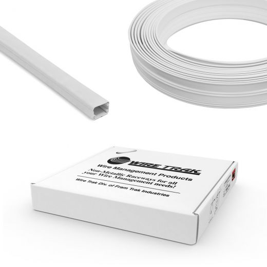 Buy Wire Trak On A Roll 3/4" H X 1/2" W, 50 Ft, White, Raceway, Cable ...