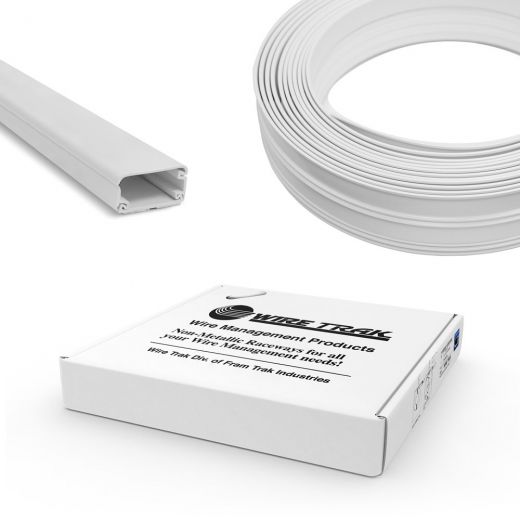 Buy Wire Trak On A Roll 3/4" H X 1-1/2" W - 50 Ft, White, Raceway ...