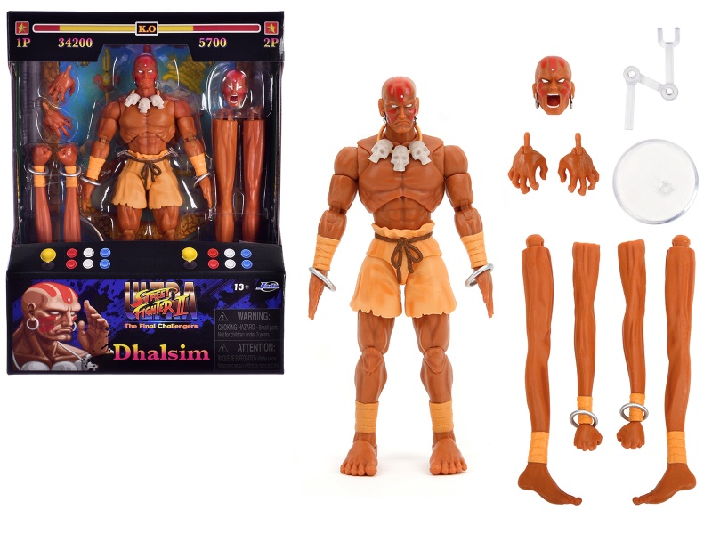 Buy Dhalsim 6" Moveable Figure with Alternate Head and Limbs - Ultra ...