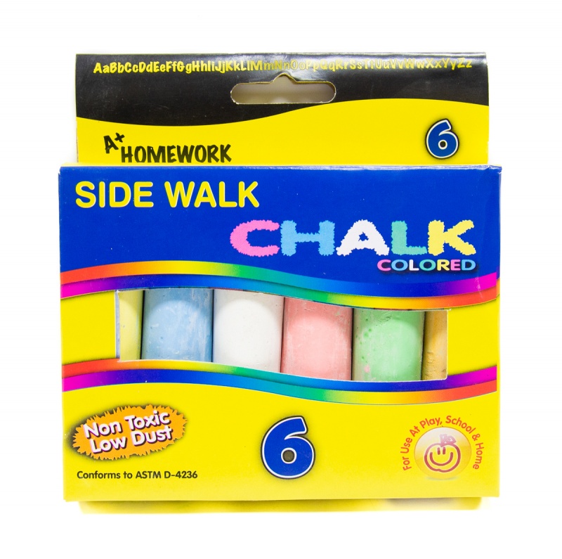 Buy Jumbo Sidewalk Chalk Online - 6 Count, Assorted Colors