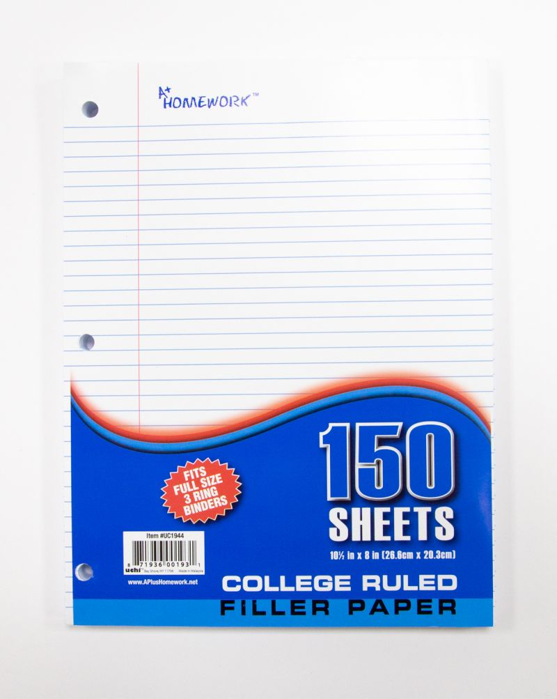 College Ruled Filler Paper 150 Sheets