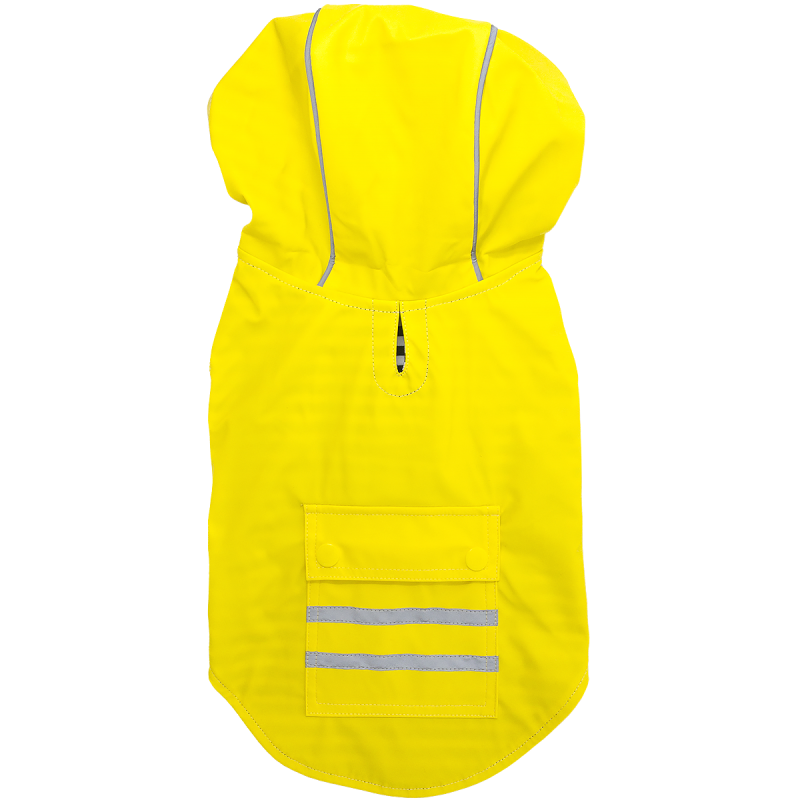 Slicker Raincoat With Striped Lining - Yellow