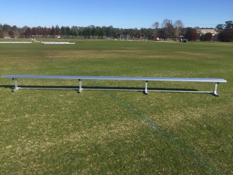 21' Aluminum Bench No/Back - 4 Legs - Portable