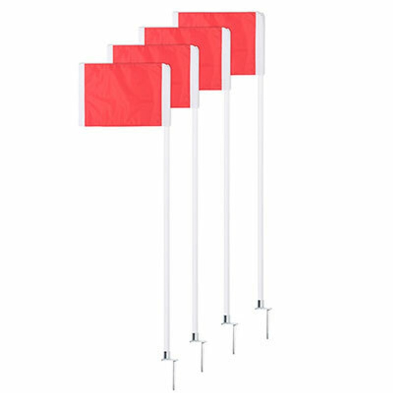 Steel Peg Soccer Corner Flags - Set Of 4
