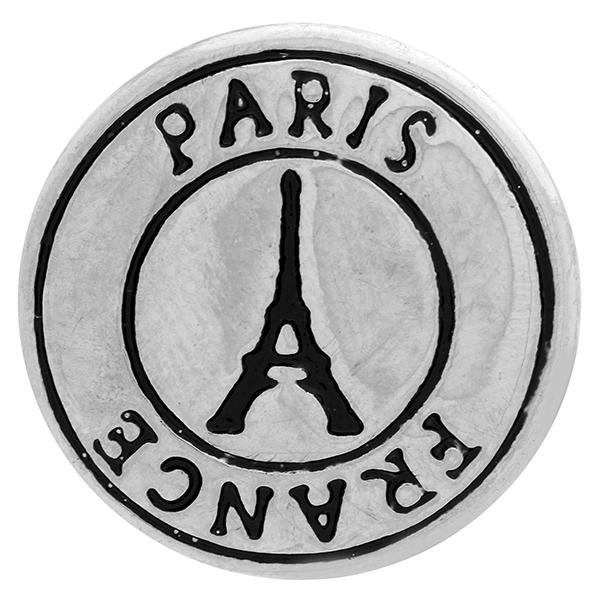 Buy Paris France and Eiffel Tower Silver Snap Online - Game Time Bling