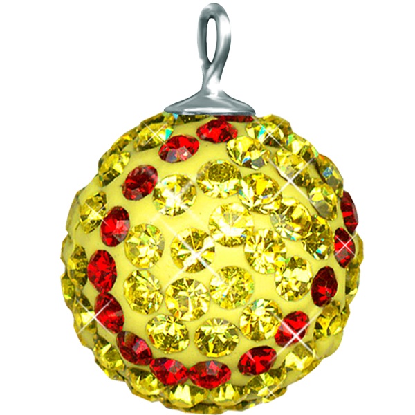 Buy Game Time Bling 20Mm Softball W/Sterling Silver Loop - Citrine ...
