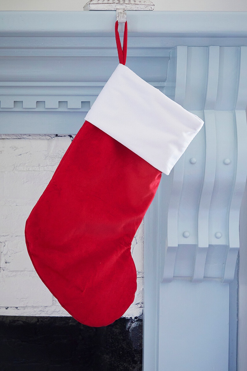Red Stocking With White Trim