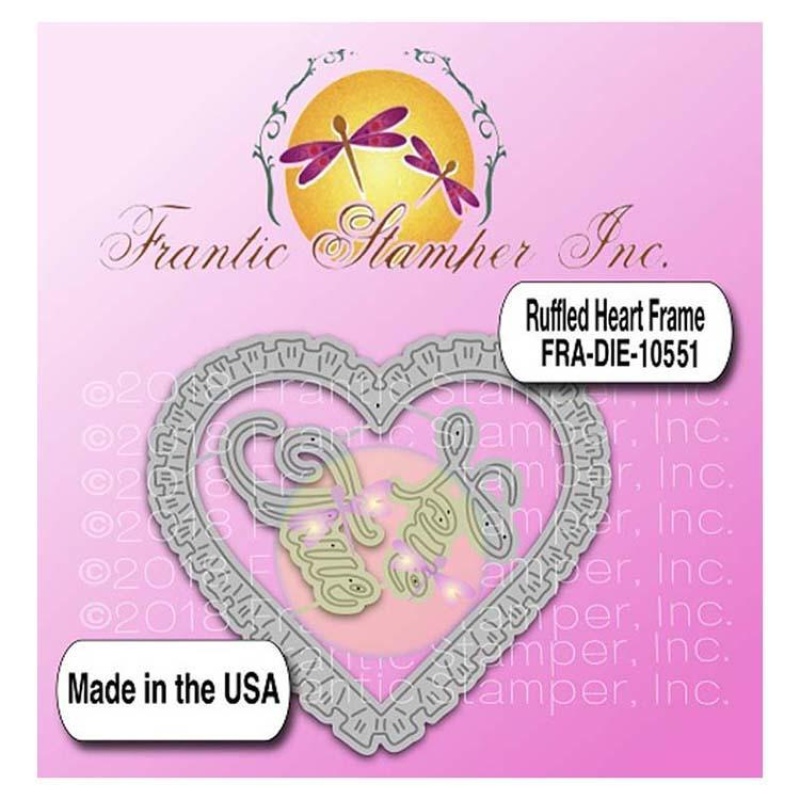 Buy Frantic Stamper Precision Die - Ruffled Heart Frame Online