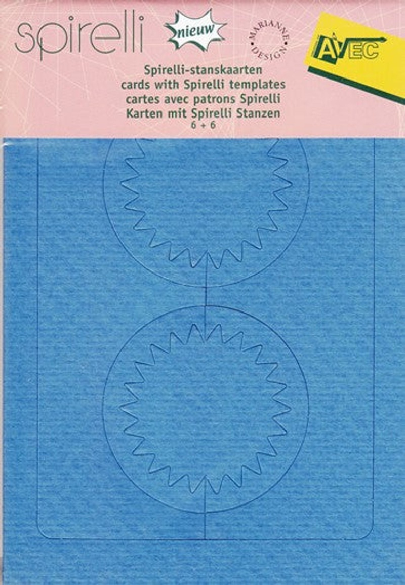 Spirelli Cards/Templates Double Circles Denim & Lilac (Sp2533)
