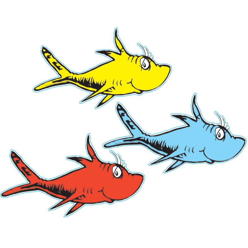 Dr Seuss One Fish Two Fish Paper Cut Outs Dr Seuss One Fish Two Fish Paper Cut Outs