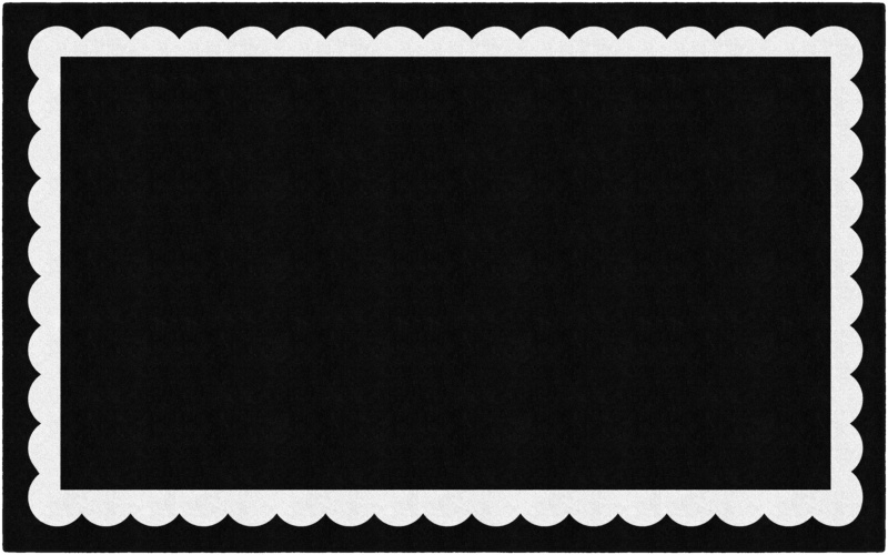 Black White And Stylisch Brights Black And White Scallop Border 76 X 12