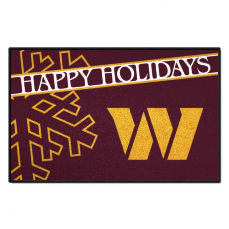 Washington Commanders Happy Holidays Starter Mat
