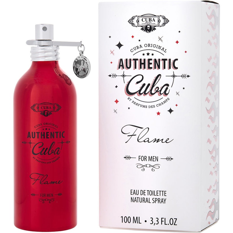 Cuba Authentic Flame by Cuba EDT Spray for Men, 3.3 Oz