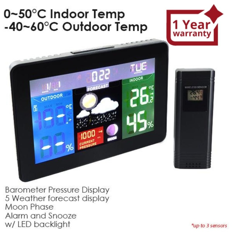 Dcf Rcc Desktop Weather Forecast Station Thermometer Barometer ...
