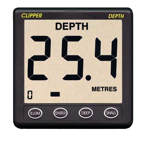 Buy Clipper Depth Instrument with Thru Hull Transducer Cover Online