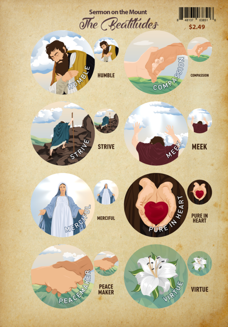 Sermon On The Mount The Beatitudes Essential Oil Labels