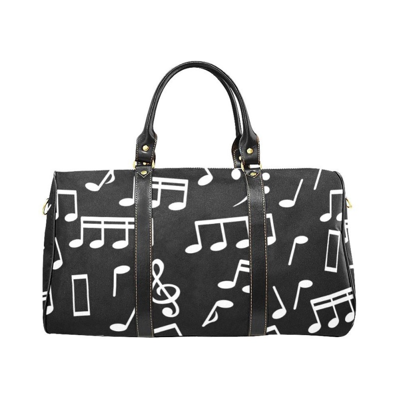 Buy Uniquely You | Iaa Leather Carry On Large Luggage Bag, Black Music ...