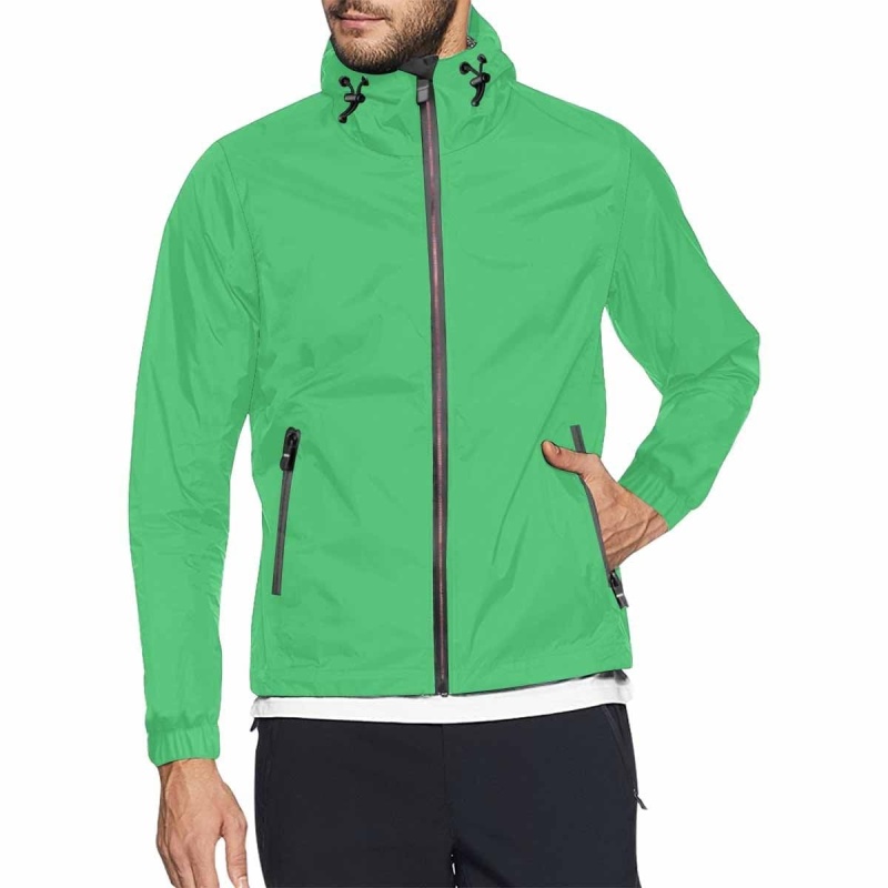 Buy Emerald Green Hooded Windbreaker Jacket Online - Uniquely You | Iaa