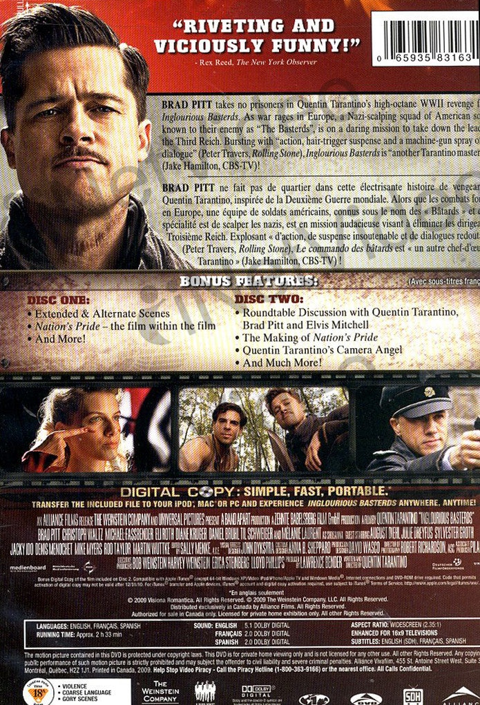 Inglourious Basterds (Two-Disc Special Edition W/Digital Copy)(Bilngual)
