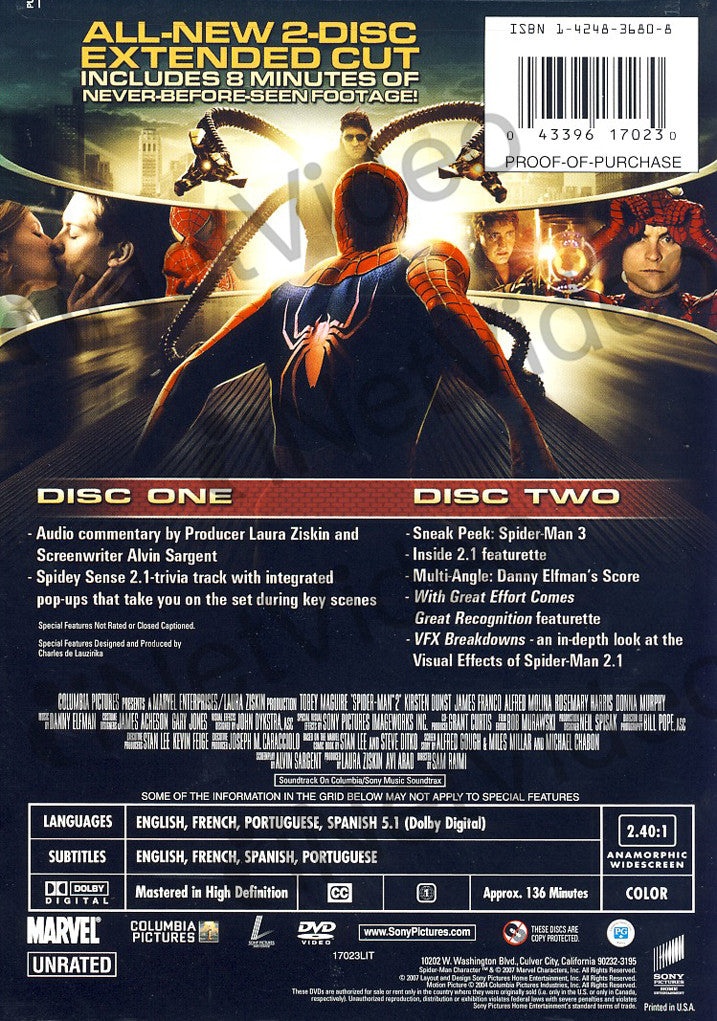 Spider-Man 2.1 (Two Disc Extended Cut)