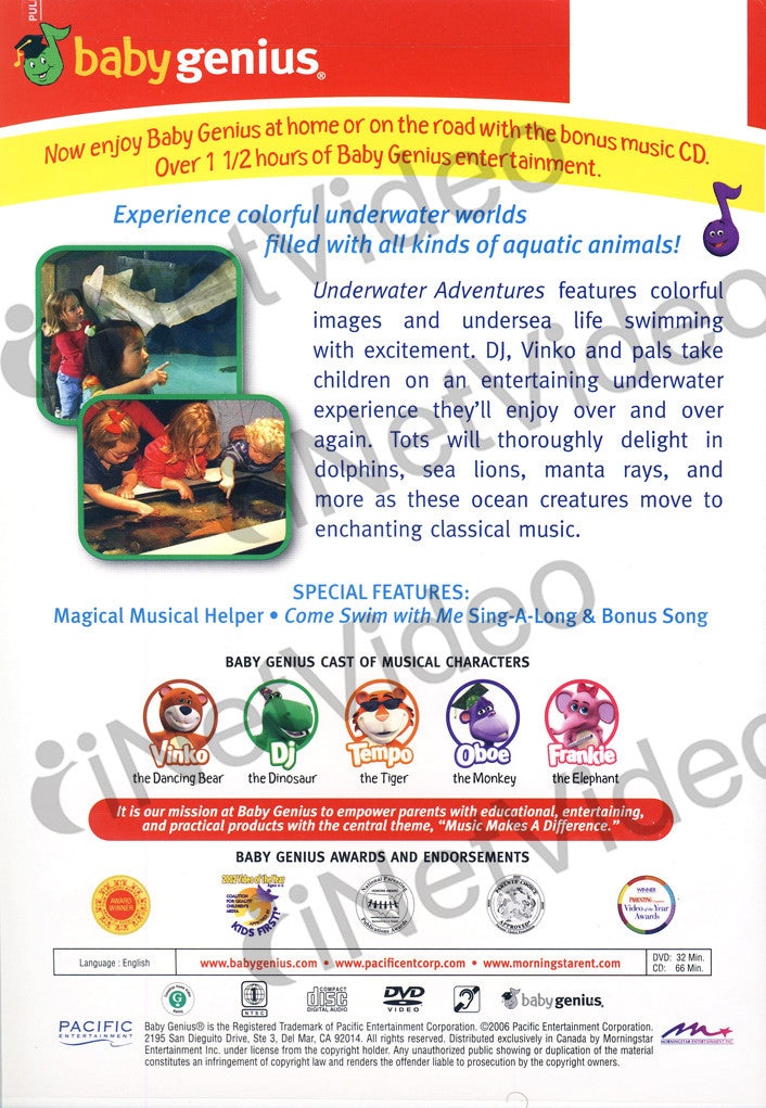 Baby Genius - Underwater Adventures/Bonus Music Cd