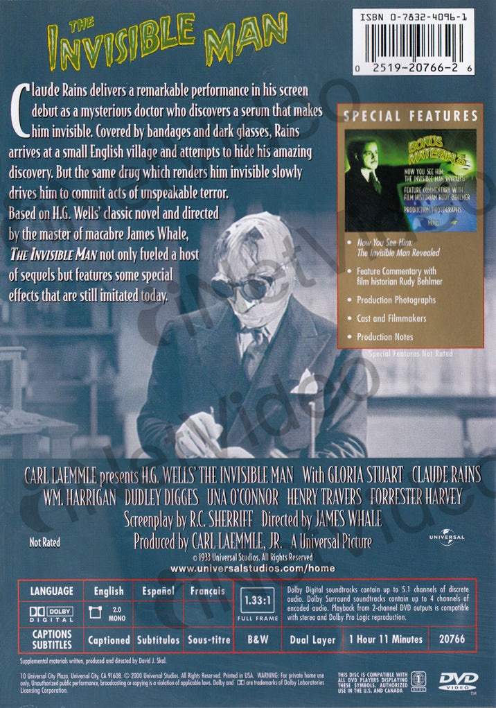 The Invisible Man (Classic Monster Collection)