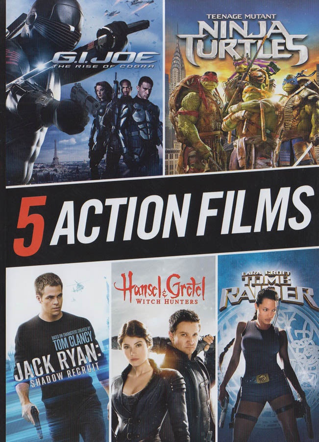Buy 5 Action Films DVD Collection: G.I. Joe, TMNT, Shadow Recruit ...