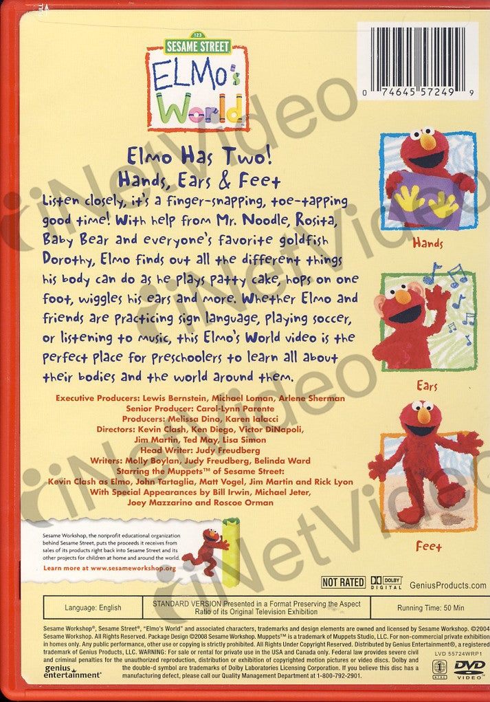 Elmo Has Two ! Hands, Ears And Feet - Elmo's World - (Sesame Street)