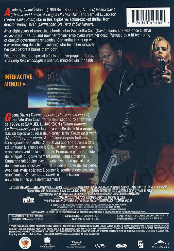 The Long Kiss Goodnight (Widescreen/ Full Screen)