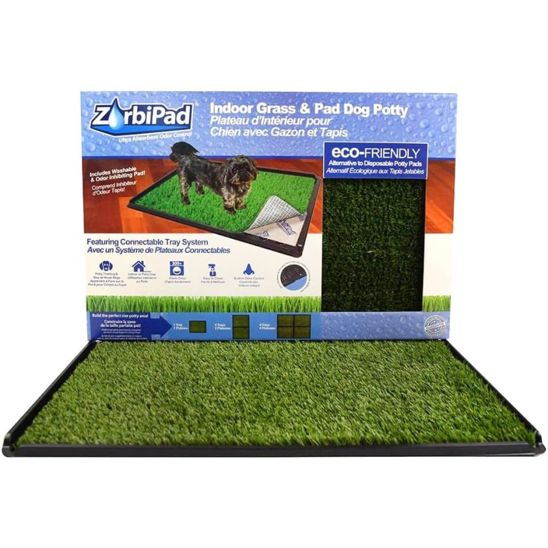 Indoor Dog Potty System, 16" X 24" (Tray, Pad, Grass)