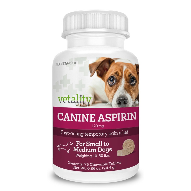 Vetality Canine Aspirin – Liver-Flavored Chewable Tablets – Temporary Relief For Aches ...